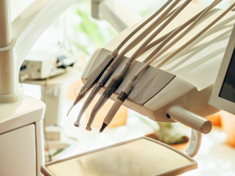 A Dentist S Work Tools. Mouth Cleaning, Fillings, Extractions Stock ...