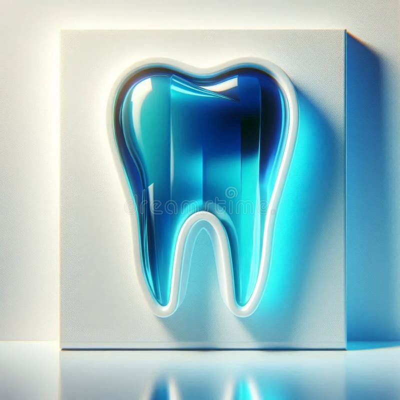 Dentist Sign with Tooth Graphic on White Background Stock Illustration ...