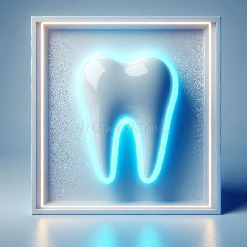 Dentist Sign with Tooth Graphic on White Background Stock Illustration ...