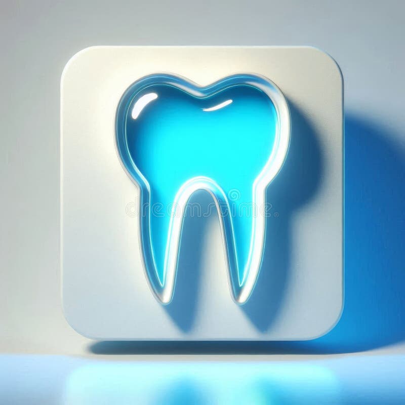 Dentist Sign with Tooth Graphic on White Background Stock Illustration ...