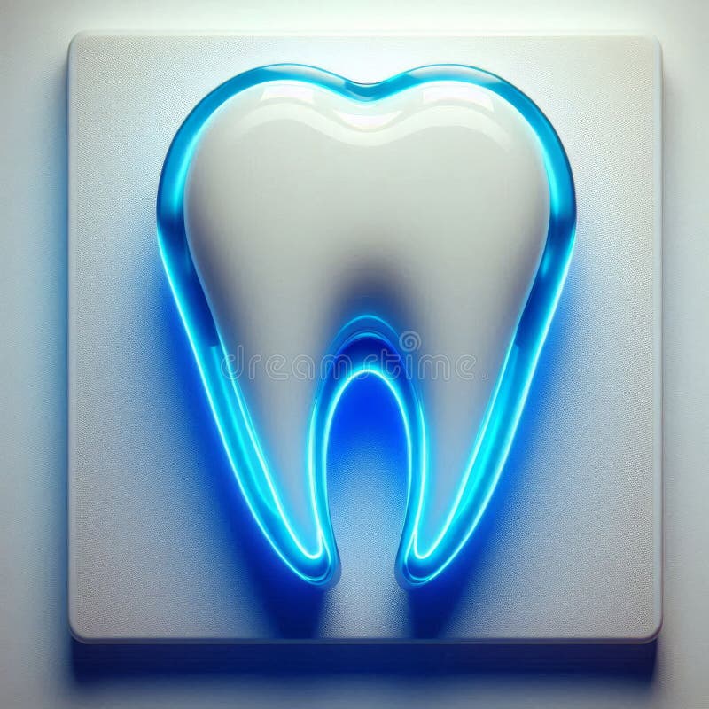 Dentist Sign with Tooth Graphic on White Background Stock Illustration ...