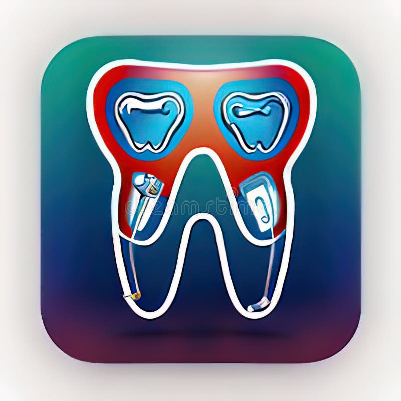Dentist Software App Icon. Generative AI. Stock Illustration ...