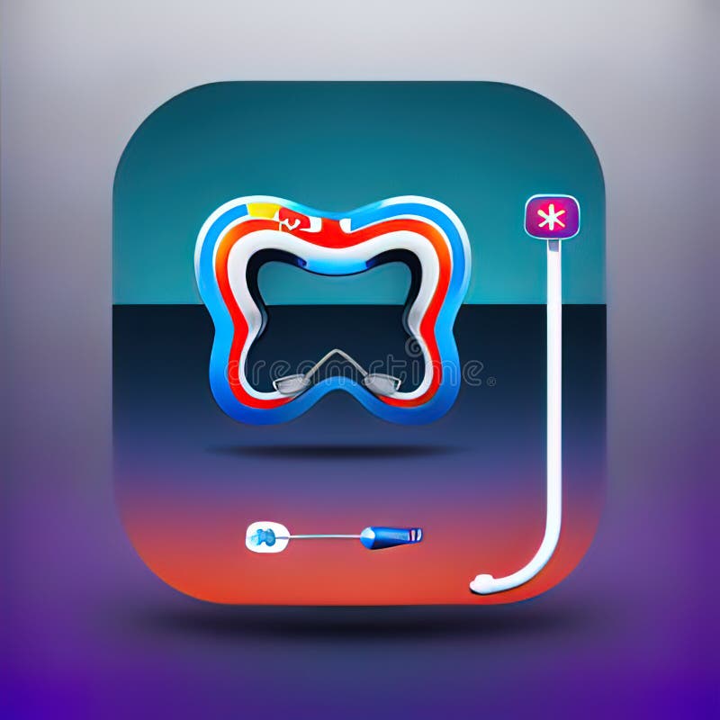 Dentist Software App Icon. Generative AI. Stock Illustration ...