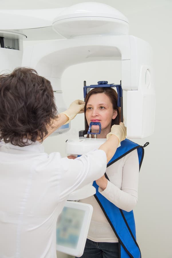 Dentist Taking a Panoramic Digital X-ray of a Patient S Teeth Stock ...