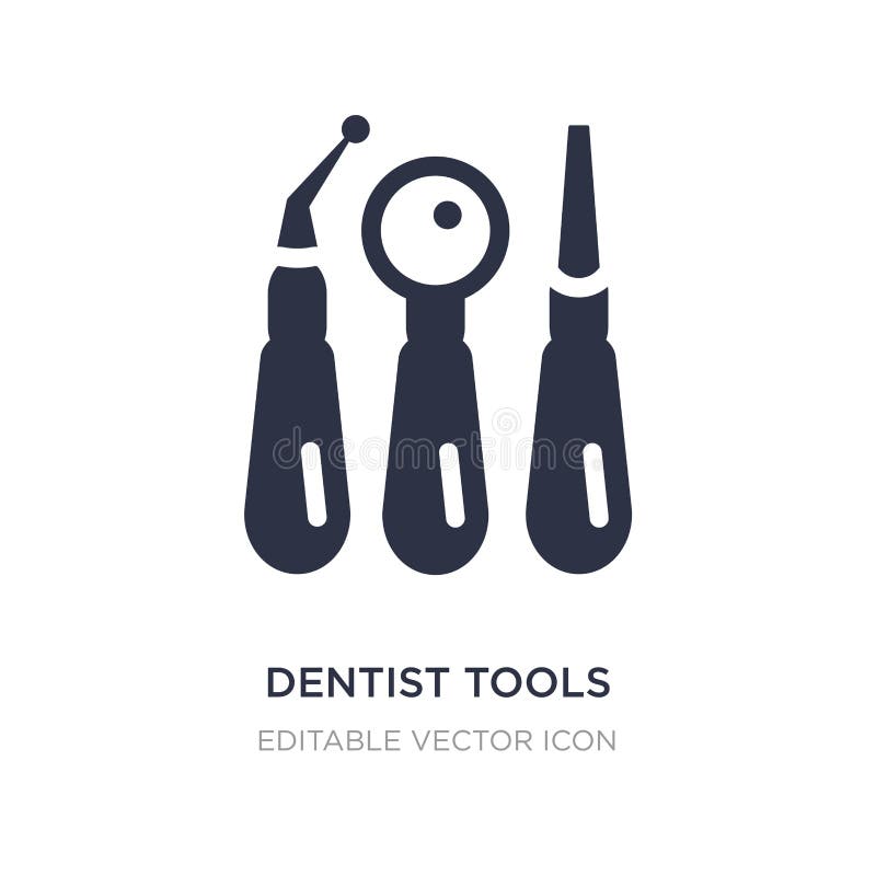 Dentist Tools Icon on White Background. Simple Element Illustration ...