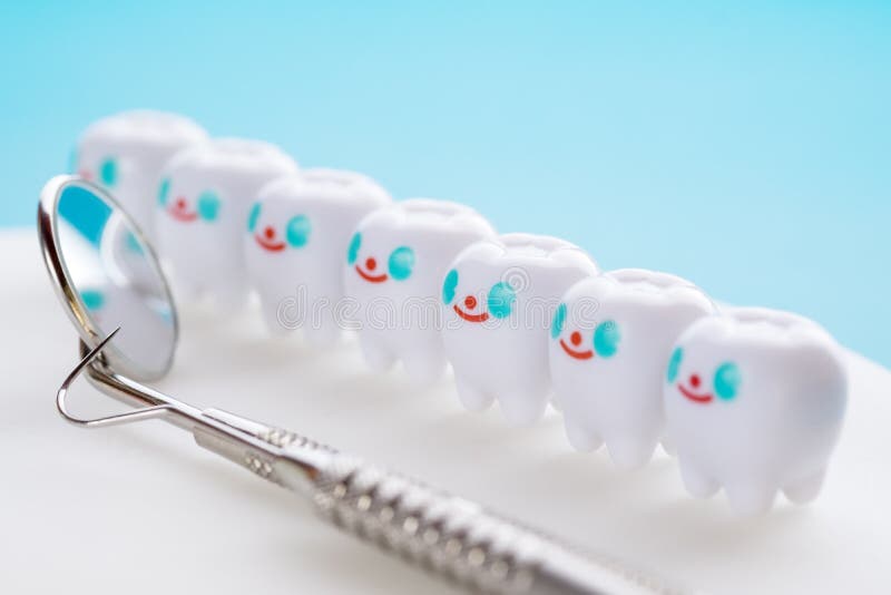 Dentist Tools and Smile Teeth Model. Stock Image - Image of denture ...