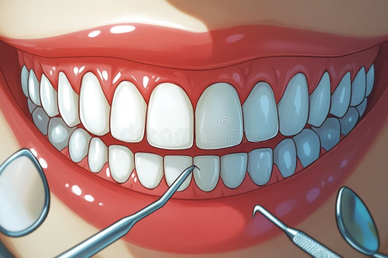 Dentist Using Dental Tools is Checking Up Healthy Teeth during ...