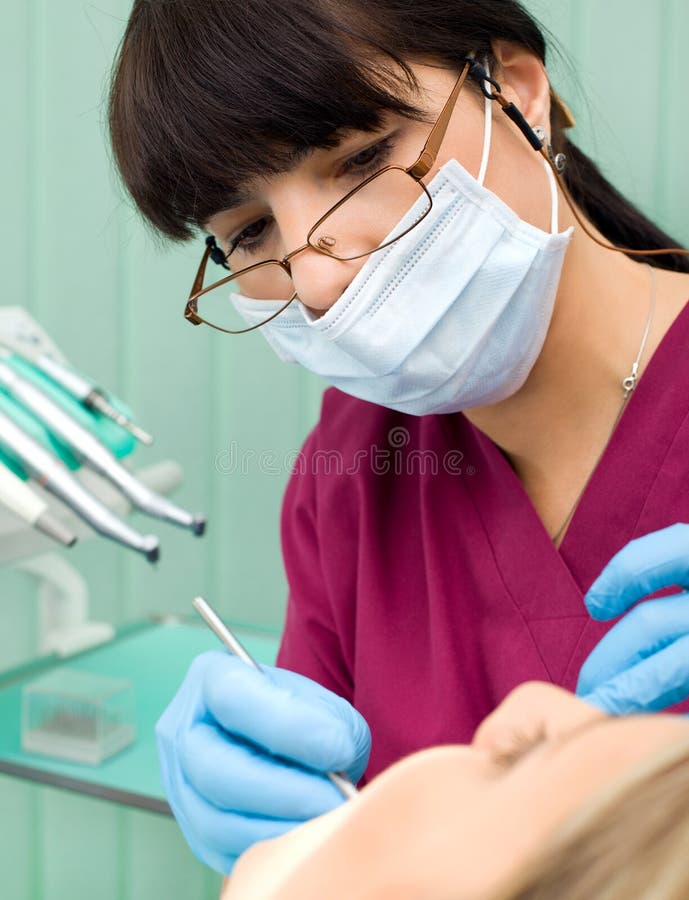 Dentist working stock photo. Image of hygiene, occupation - 18102344
