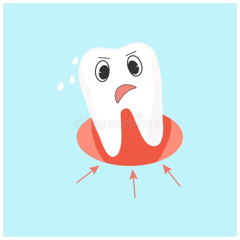 Dentistry Bleeding Gums Tooth Loss Stock Vector - Illustration of ...