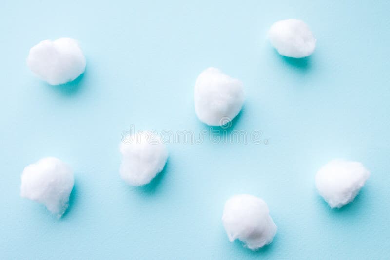 Dentistry Cotton Balls Blue Abstract Background Stock Image - Image of ...