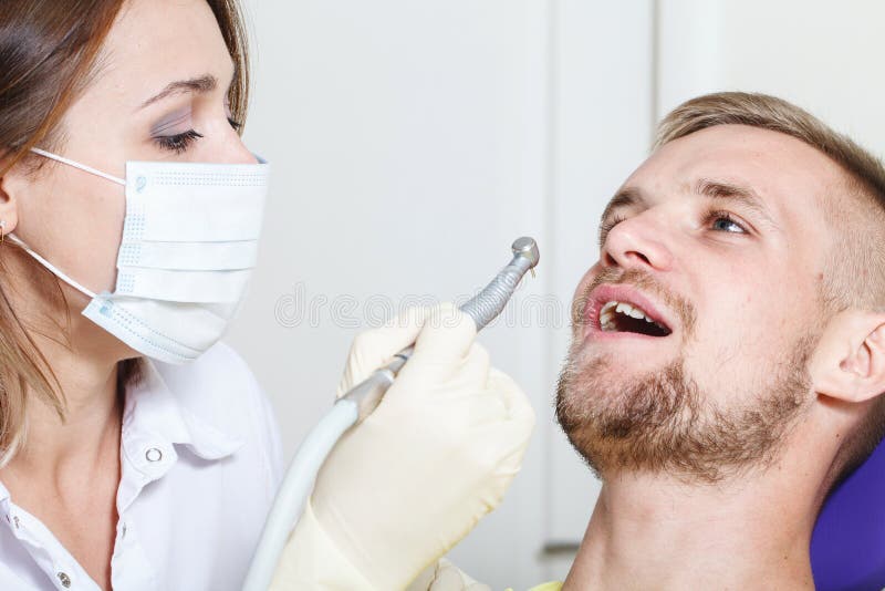 Dentistry, Patient Examination and Treatment at the Dentist Stock Image ...