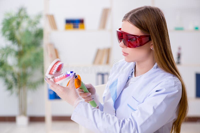 The Dentistry Student Practicing Skills in Classroom Stock Image ...