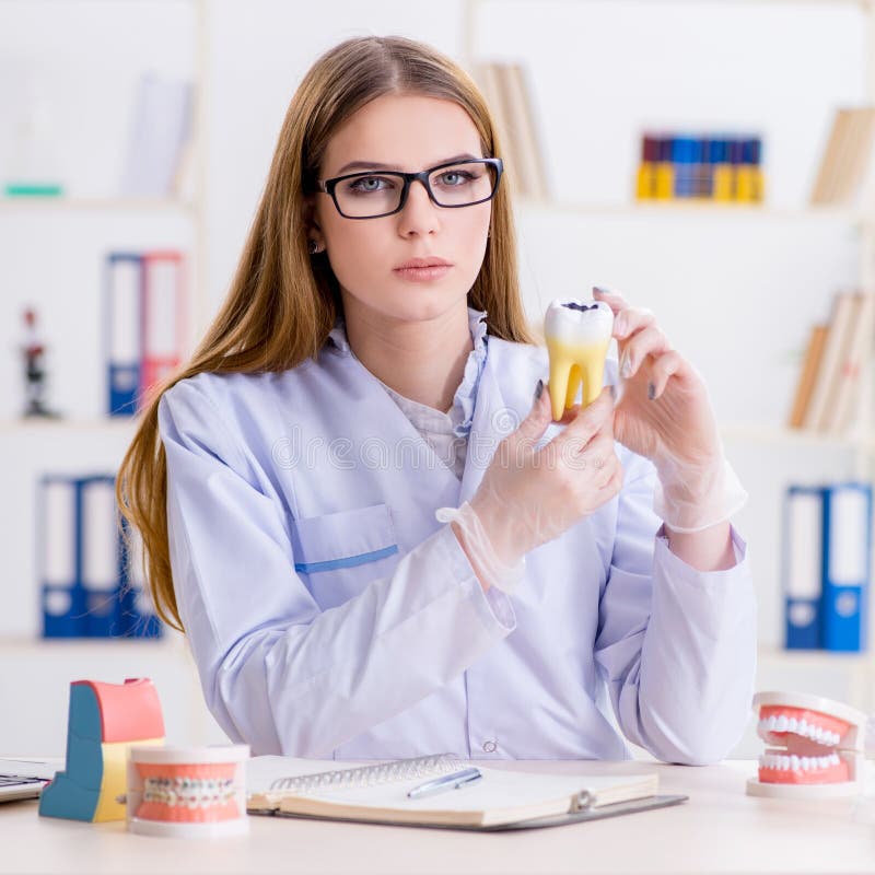 Dentistry Student Practicing Skills in Classroom Stock Photo - Image of ...