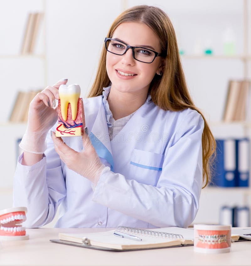 Dentistry Student Practicing Skills in Classroom Stock Photo - Image of ...