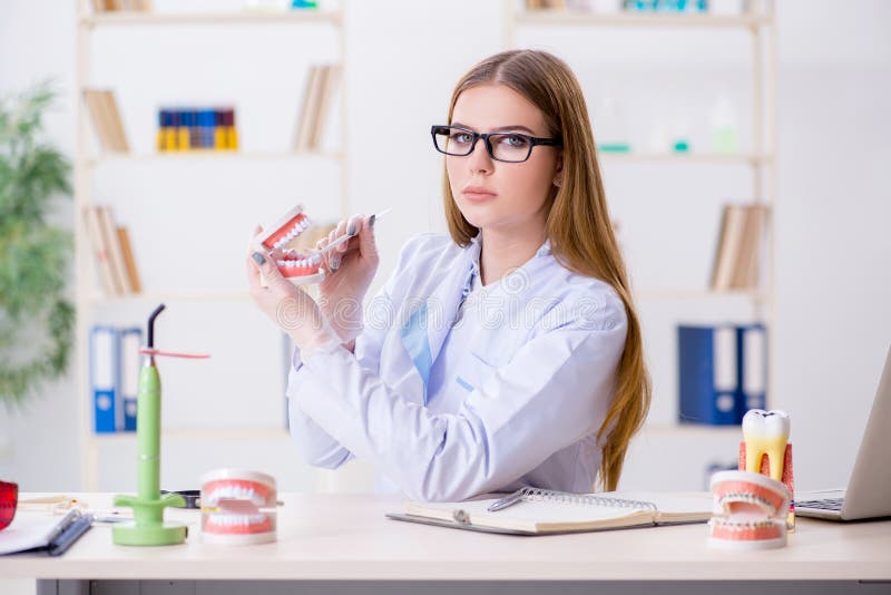 The Dentistry Student Practicing Skills in Classroom Stock Image ...