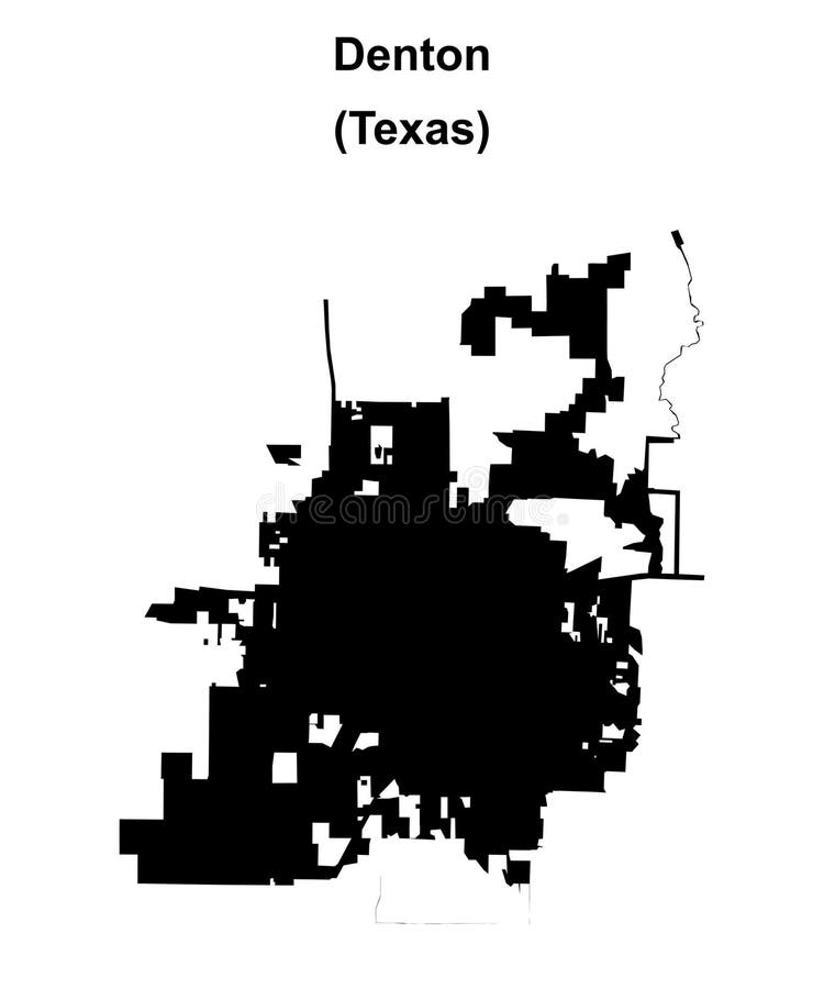 Denton outline map stock vector. Illustration of empty - 357644069
