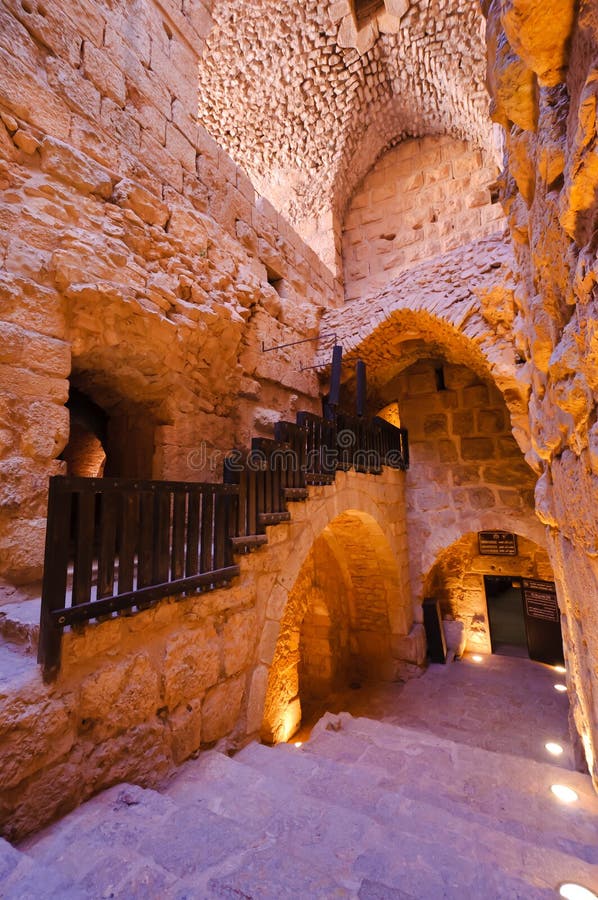 Dentro Do Castelo De Ajloun Imagem de Stock - Imagem de leste, réguas ...