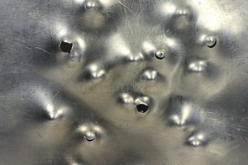 Dents from Falling Bullets in Aluminum Sheet T Background Stock Image ... Dents from Falling Bullets in Aluminum Sheet T Background Stock Image ...