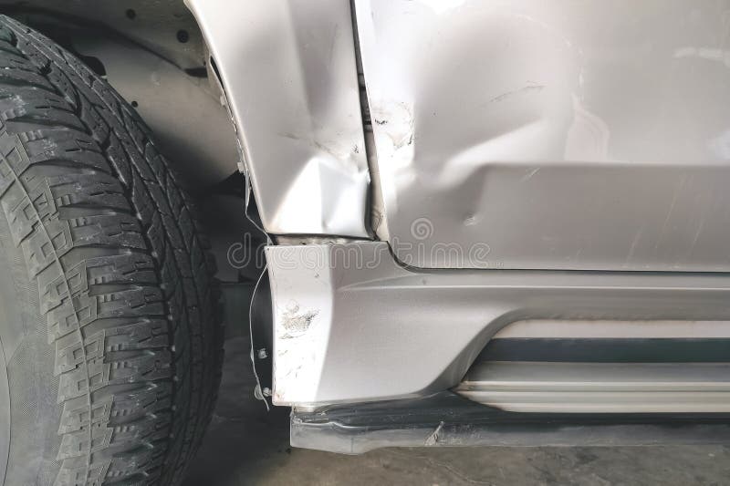 Dents and Scratch Damage Texture on the Bronze Car Surface after an ...