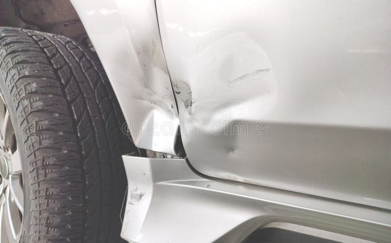 Dents and Scratch Damage Texture on the Bronze Car Surface after an ...