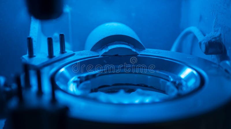 Denture Blank,Teeth Polishing Machine,teeth Making in the Clinic. Stock ...