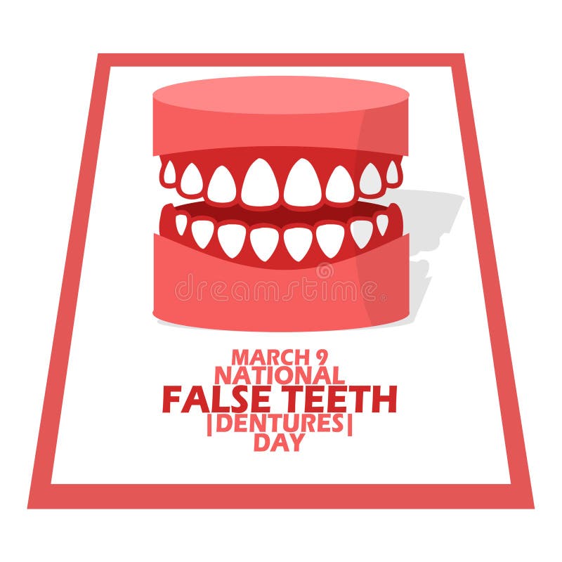 False Teeth Line Icon. Dental Prosthetic Stock Vector - Illustration of ...