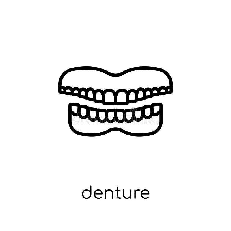 Partial Denture Icon. Trendy Modern Flat Linear Vector Partial D Stock ...