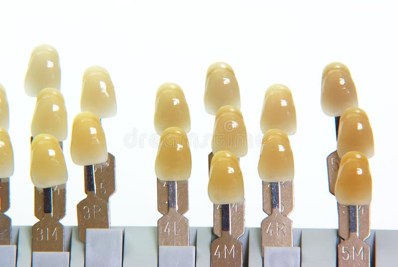 Dentures Porcelain - Color Guide Stock Image - Image of ability, areas ...