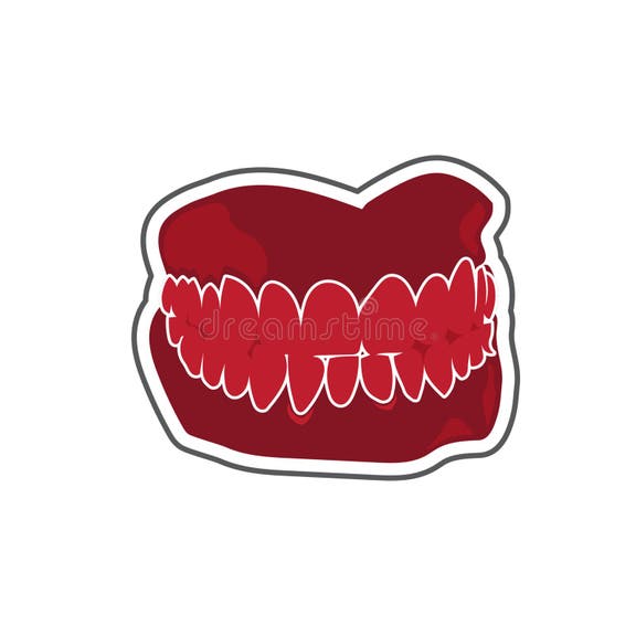 Dentures. Vector Illustration Decorative Design Stock Vector ...
