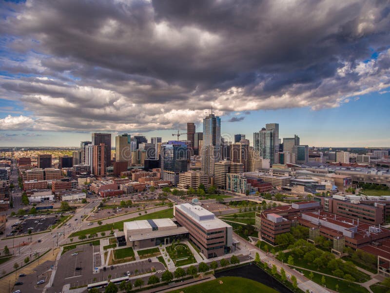 Denver Aerial stock image. Image of commercial, western - 78627595