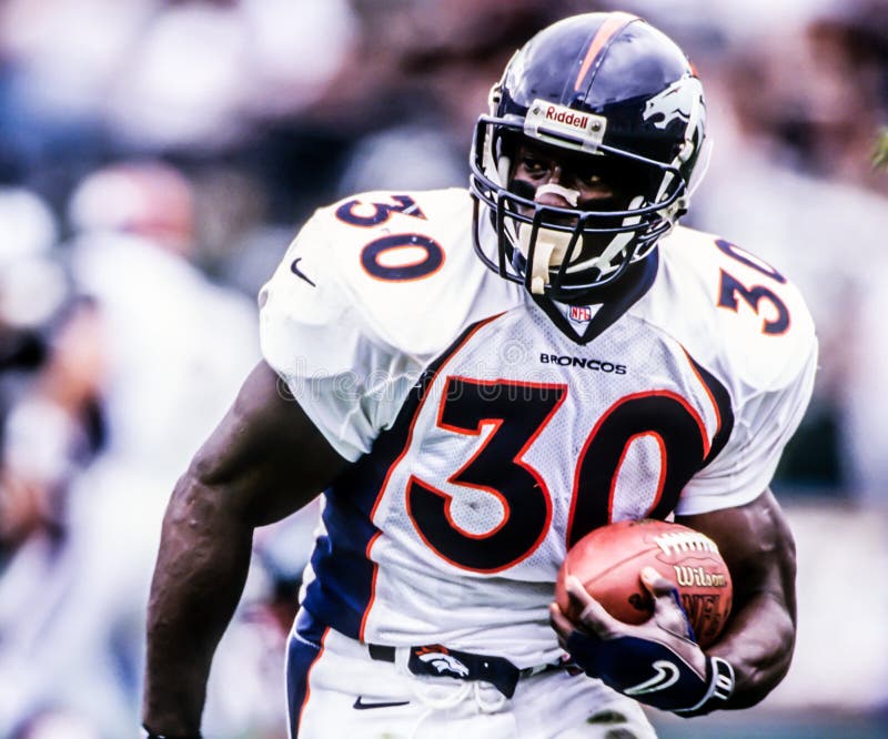 Terrell Davis #30 Cannot Get Past the Line of Scrimmage Editorial ...