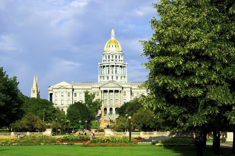 Denver Capitol in Summer stock image. Image of building - 16240359