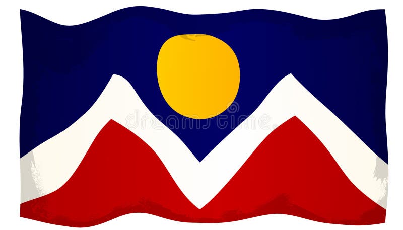 Denver City Flag stock illustration. Illustration of waving - 132035020