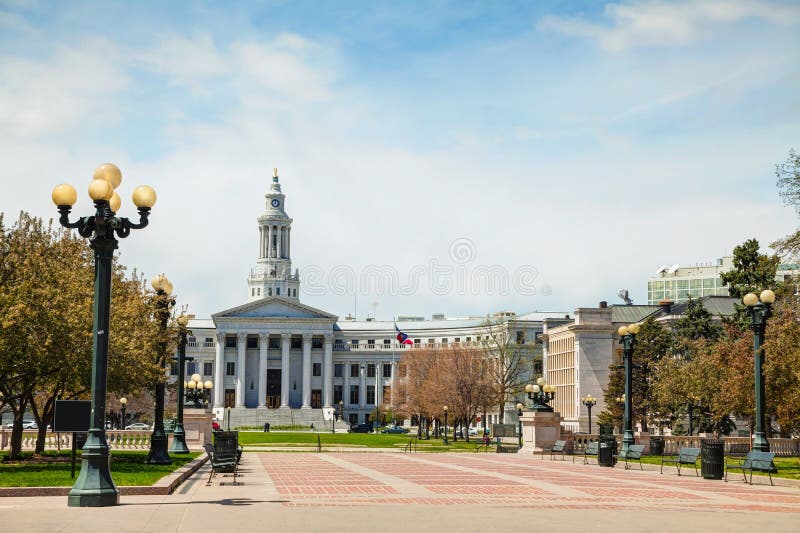 Denver City Hall at Night Time Stock Image - Image of city, travel ...