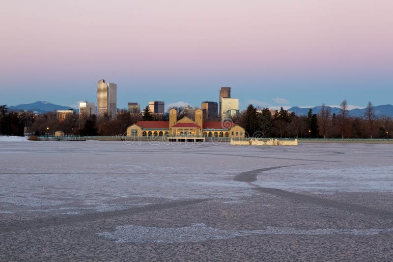 Denver City Park im Winter redaktionelles stockfotografie. Bild von ...