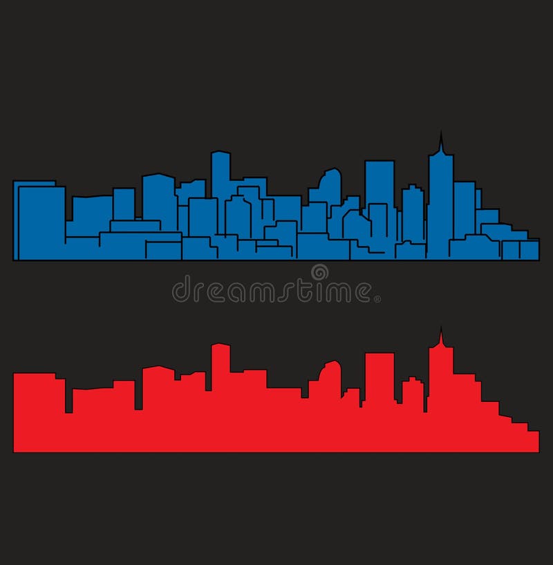 Denver City Silhouette, Colorado Stock Vector - Illustration of city ...