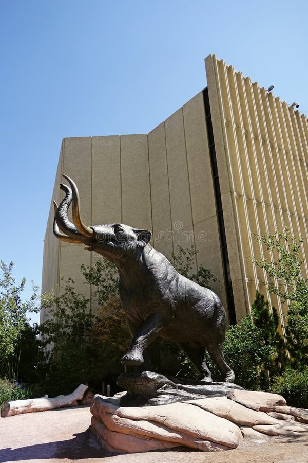 Denver, CO - USA - 9-1-2022: Elephant Statue Outside the Denver Museum ...