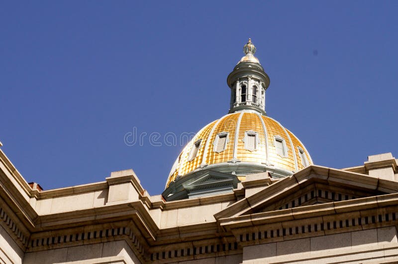 Denver Colorado Capital Building Gold-Haube Stockbild - Bild von ...