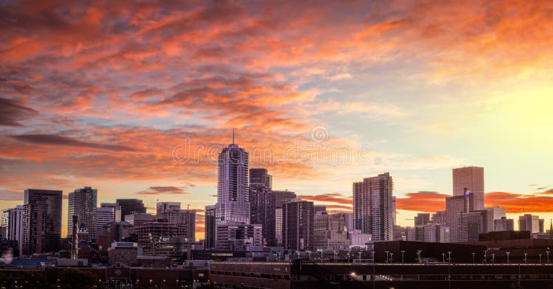 Denver Skyline editorial image. Image of center, mountains - 23170135