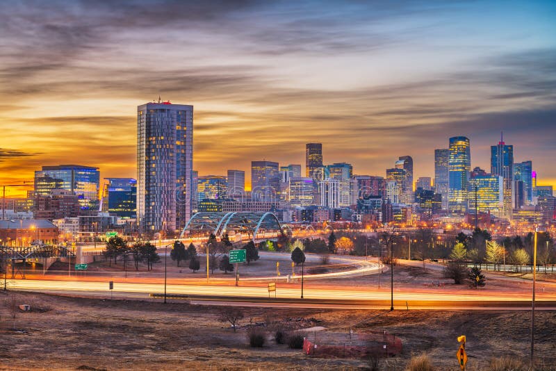 Denver, Colorado, EUA Centro-Cidade De Capa Imagem de Stock - Imagem de ...