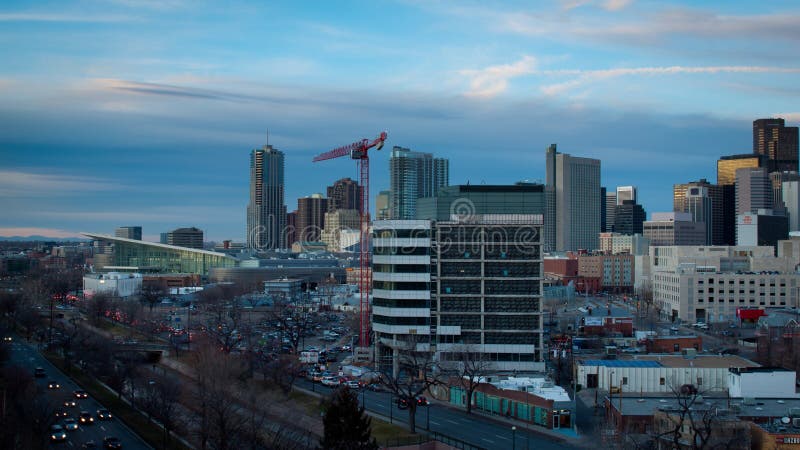 Downtown Denver editorial image. Image of moders, winter - 283981090