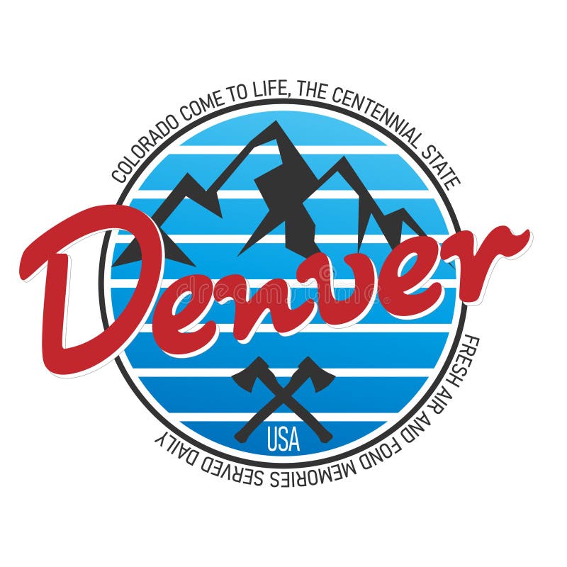 Denver Colorado Logo. Vector And Illustration On A White Background ...