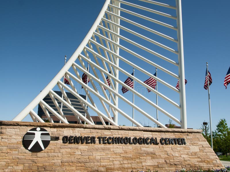 Denver Tech Center Monument Editorial Stock Photo - Image of framework ...