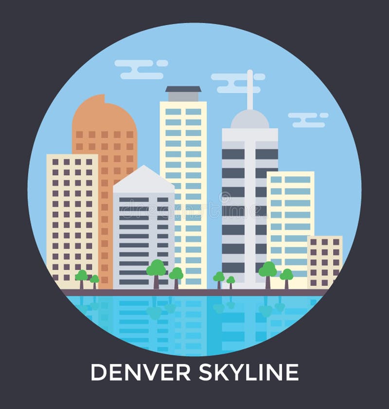 Denver, Colorado, U.S. Vector Icon Stock Illustration - Illustration of ...