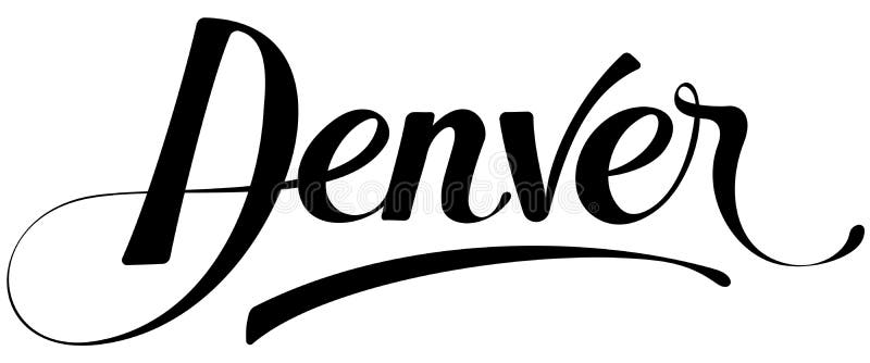 Denver - Custom Calligraphy Text Stock Vector - Illustration of ...