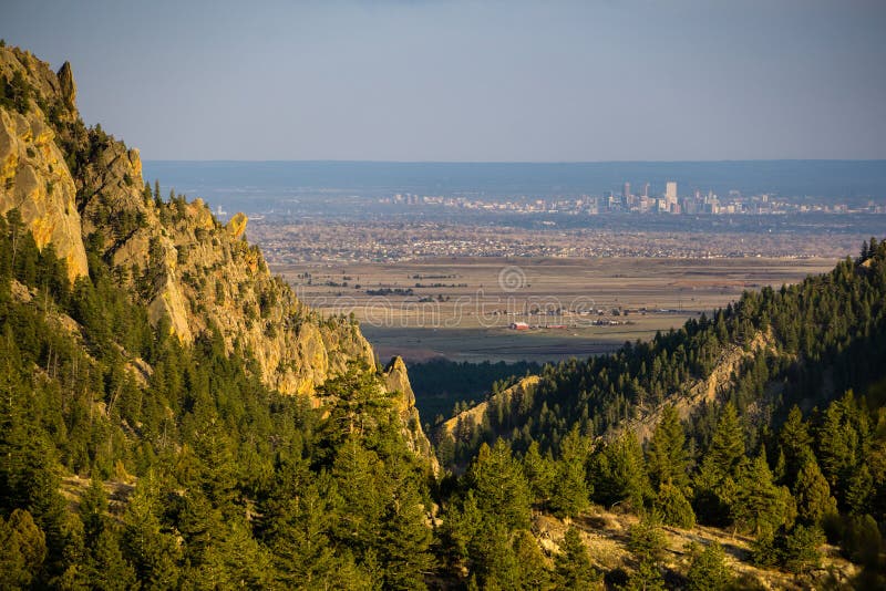 Rock Climbing Cliff in Eldorado Canyon State Park, Colorado Stock Photo ...