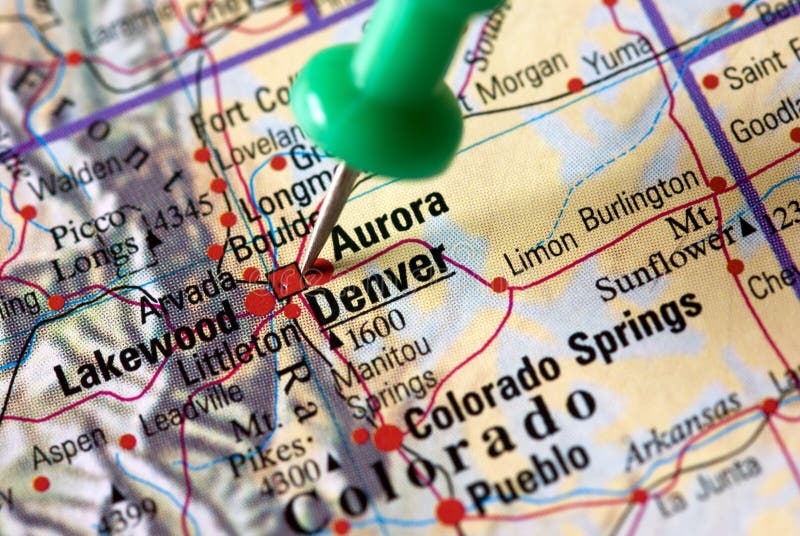 Denver map stock photo. Image of denver, tourism, western - 38674454