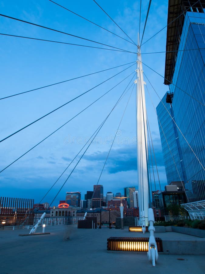 Denver Millennium Bridge editorial photo. Image of downtown - 42056536