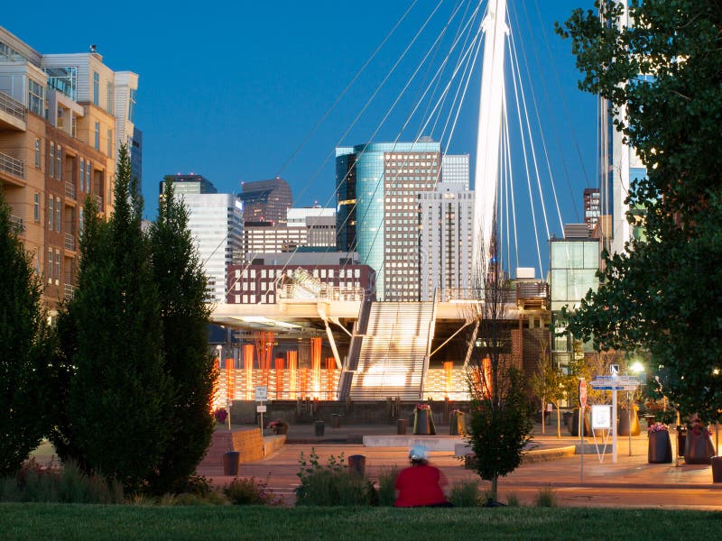 Denver Millennium Bridge editorial stock image. Image of nature - 42068769