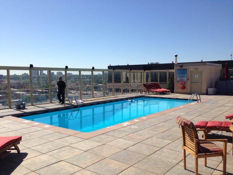 Denver Rooftop Pool editorial photo. Image of rooftop - 42587376